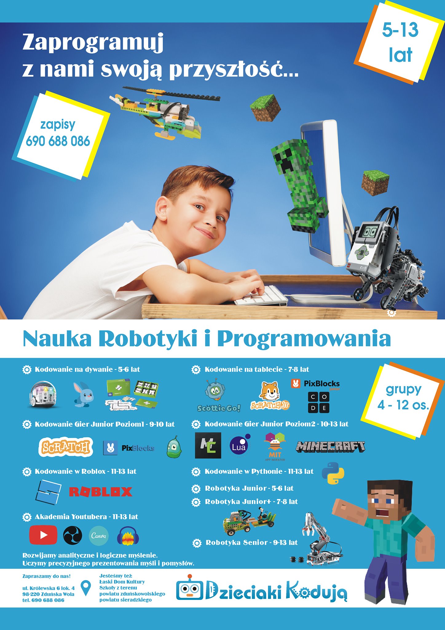 Dzieciaki Kodują » Zapraszamy na darmowe zajęcia pokazowe